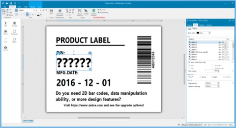 Zebradesigner Essentials 3 Label Software - Barcodes for Business